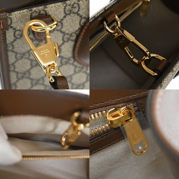 Gucci | Bags | Gucci Gg Pattern 2way Shoulder Hand Tote Bag Supreme Leather Brown Ghw 676rj12 ...